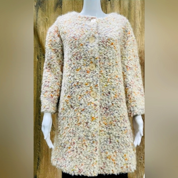 M Made In Italy | Jackets & Coats | Italian Made Multi Color Wool Coat ...